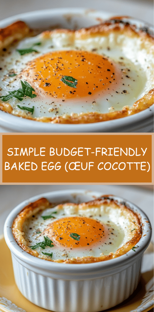 Œuf Cocotte, Simple Budget-Friendly Baked Egg Easy to Make
